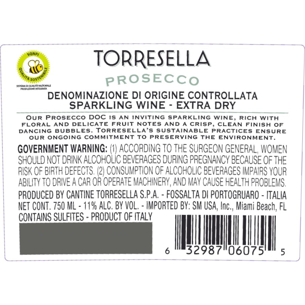 Torresella Prosecco DOC Extra Dry 750ml